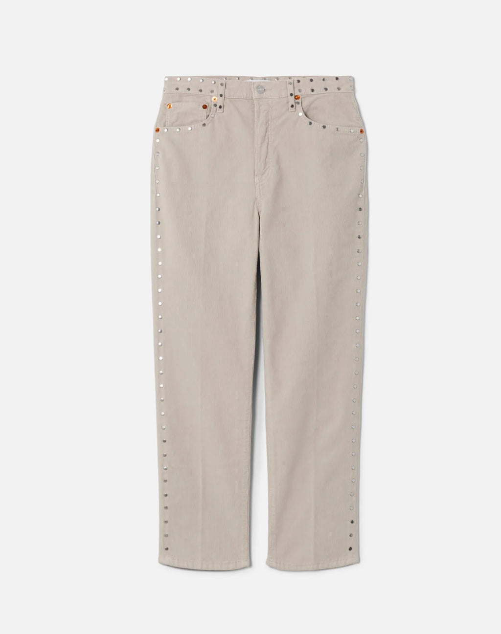 Re/Done Comfort Stretch Corduroy 70s Stove Pipe - Vintage Pearl Stud ...