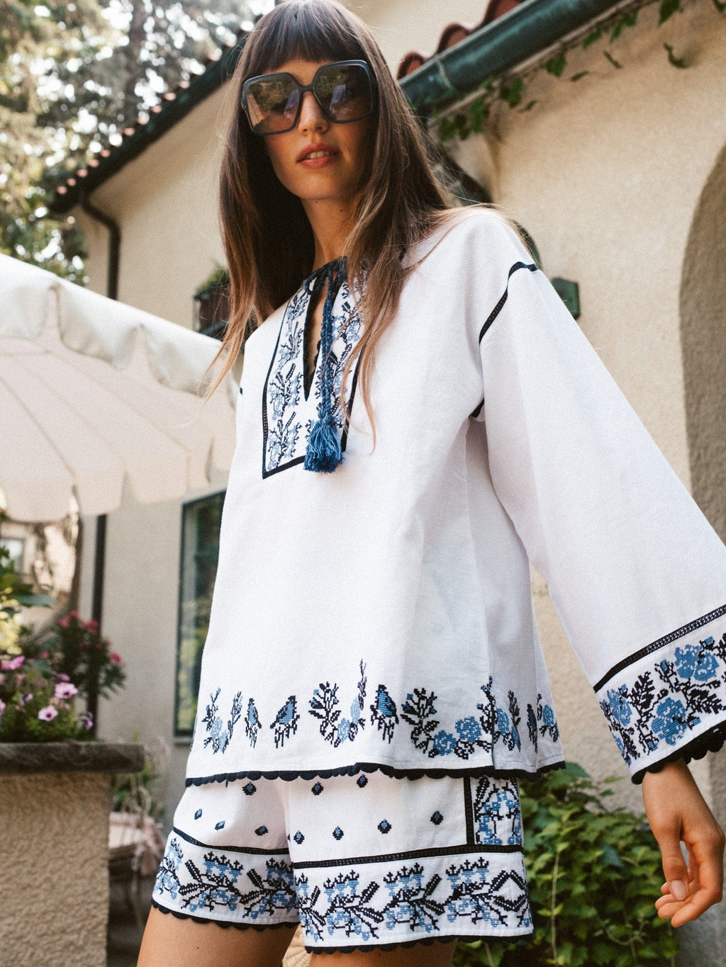 Mille Angelica Top in Santorini Embroidery – Quattro Tizi