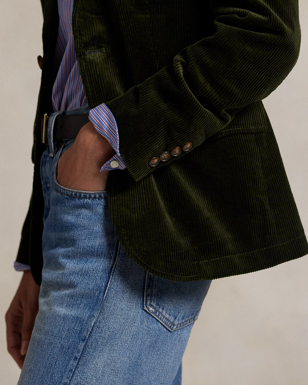 Polo Ralph Lauren Wale Cord Blazer - Olive – Quattro Tizi
